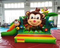 China Monkey Inflatable Bouncer Slide Commercial Bounce House Combo for sale