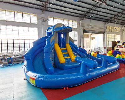 China 1000D Outdoor Inflatable Water Slides Backyard Bounce House for sale