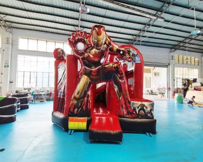 China Commercial Super Hero Toddler Bouncy Castle with 0.55mm PVC and 110kg Weight for sale