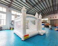 China Wedding Combo Inflatable White Bounce House with Slide 110kg Commercial Grade PVC for sale