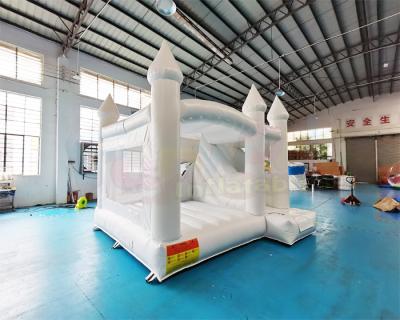China Wedding Combo Inflatable White Bounce House with Slide 110kg Commercial Grade PVC for sale
