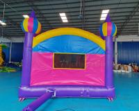 China Commercial Inflatable Bounce House 5x4.5x4.5m Multi Color Bouncy Castle with Slide for sale