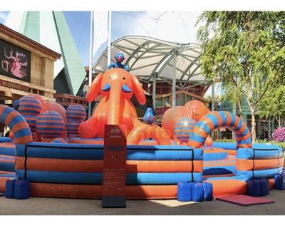 China Commercial Inflatable Bounce House 0.55mm PVC 5x4.5x4.5m Zoo Theme Bouncy Castle for sale