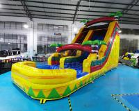 China ODM Jumping Bounce House Inflatable Water Slide With Pool for sale