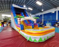 China Adult Outdoor Inflatable Water Slide Bouncy Castle 110kg 0.55mm PVC for sale