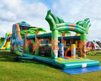 China school Commercial Inflatable Slide Obstacle Jumping Bouncy Castle for sale