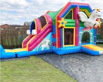 China Customized Unicorn Jumping House Inflatable Bouncer Slide for sale