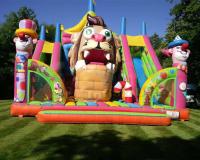 China EN71 Outdoor Child Jumping Inflatable Bounce House With Slide for sale