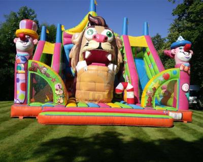 China EN71 Outdoor Child Jumping Inflatable Bounce House With Slide for sale