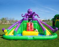 China Octopus Jumping Bouncer Inflatable Bounce House With Water Slides for sale