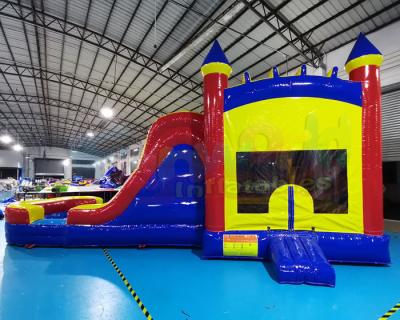 China 0.55mm PVC Inflatable Bounce House Slide Double Stitching for sale