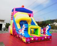 China Unicorn Jumping Bouncy Castle Inflatable Bounce House With Slide for sale