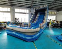 China Commercial Grade Inflatable Water Slide Bouncer with Pool 110kg 0.55mm PVC for sale