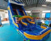 China 0.55mm PVC Inflatable Pool Water Slide Playground Jump Bouncer for sale