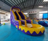 China Commercial Inflatable Water Slide with Pool 110kg 0.55mm PVC Bouncy Castle for sale