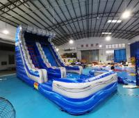 China Double Stitching Plato Outdoor Inflatable Water Slides For School for sale
