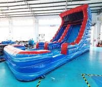 China TUV Certified Kids Outdoor Inflatable Water Slide 110kg Capacity Custom Size for sale
