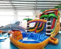 China OEM Multi Color Outdoor Inflatable Water Slides For Backyard for sale