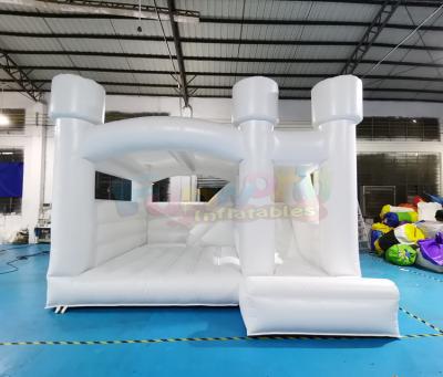 China White Wedding Jumping Castle Commercial Bounce House Combo for sale