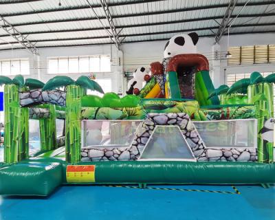 China 1000D Panda Inflatable Bounce House Combo For Hotel for sale