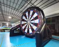 China Interactive Inflatable Soccer Dart Game 12x6x2m Commercial Grade PVC Football Goals for sale