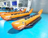 China Commercial Grade Inflatable Banana Boat 0.55mm PVC Tarpaulin Water Sports Toy for sale