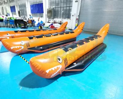 China Commercial Grade Inflatable Banana Boat 0.55mm PVC Tarpaulin Water Sports Toy for sale