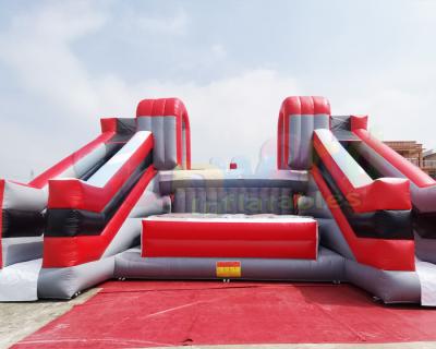 China Adult Inflatable Jousting Arena 12x6x2m Last Man Standing Gladiator Game for sale