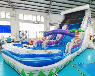 China Multi Color 0.55mm PVC Outdoor Inflatable Water Slides for sale
