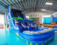 China Inflatable Water Slide Bouncer with Pool 110kg Commercial Grade PVC for sale