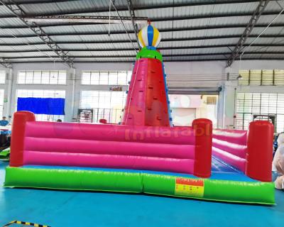 China 0.55mm PVC Inflatable Climbing Wall Jumping Bounce House for sale