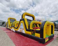 China 0.55mm PVC Inflatable Obstacle Course - 185kg Commercial Bounce House with CE Certification for Advertising for sale