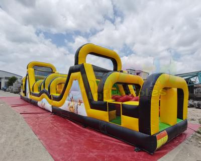 China 0.55mm PVC Inflatable Obstacle Course - 185kg Commercial Bounce House with CE Certification for Advertising for sale