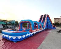 China Quadruple Stitching Outdoor Inflatable Water Slides For Amusement Park for sale