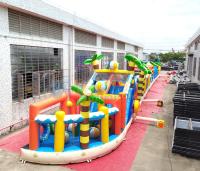 China EN71 Long Amusement Park Inflatable Bounce House Combo for sale