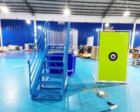 China OEM Carnival Dunker Machine Inflatable Water Dunk Tank - 145 KG Weight, 0.55mm PVC Material with CE Certification for sale