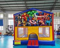 China Mini Super Hero Jumping Inflatable Bouncy Castle Multi Color for sale