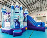 China Frozen Bouncy Castle 18OZ PVC Inflatable Bouncer Slide for sale