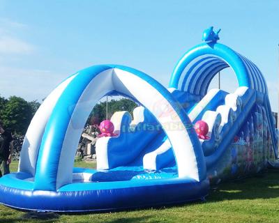 China EN71 Certified Commercial Inflatable Water Slide with Bounce House - 110kg Weight, 0.55mm PVC Material for Outdoor Play for sale