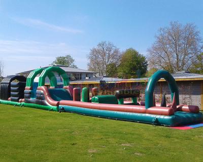 China 13.2×4.7×3M Commercial Inflatable Obstacle Course with Slide and Bounce House - 185KG Weight, 0.55mm PVC Material for sale