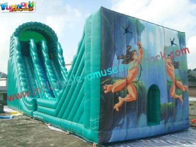China Giant Commercial Inflatable Slide 21m x 6m with Zip Line Slip Game for Sports Rent for sale