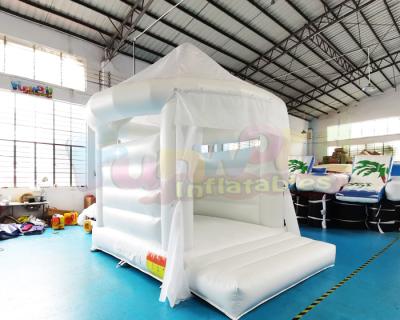 China OEM Commercial Inflatable White Bouncy Castle For Kindergarten for sale