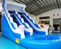 China TUV Certified Outdoor Inflatable Water Slide Bounce House for Kids 110kg for sale