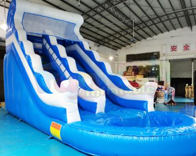 China TUV Certified Outdoor Inflatable Water Slide Bounce House for Kids 110kg for sale