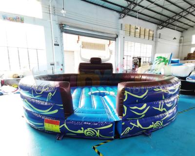 China Interactive Bounce House Inflatable Mechanical Rodeo Bull 12x6m CE Certified for sale