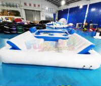 China Commercial Grade Inflatable Floating Island 110kg PVC Plato Boat for Water Park for sale