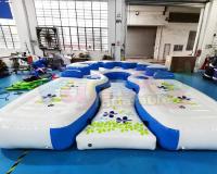 China 1000D Inflatable Boat Island Outdoor Swimming Pool Water Float Games 110kg for sale