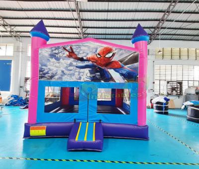 China EN14960 Super Hero Inflatable Castle Bounce House - 145kg Commercial Grade with Custom Sizes for Advertising & Rental for sale