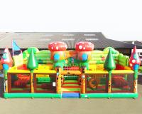 China SGS Certified Commercial Inflatable Amusement Park Castle Combo Bounce House 30x37m with 0.55mm PVC Material for sale