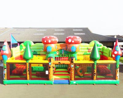 China SGS Certified Commercial Inflatable Amusement Park Castle Combo Bounce House 30x37m with 0.55mm PVC Material for sale